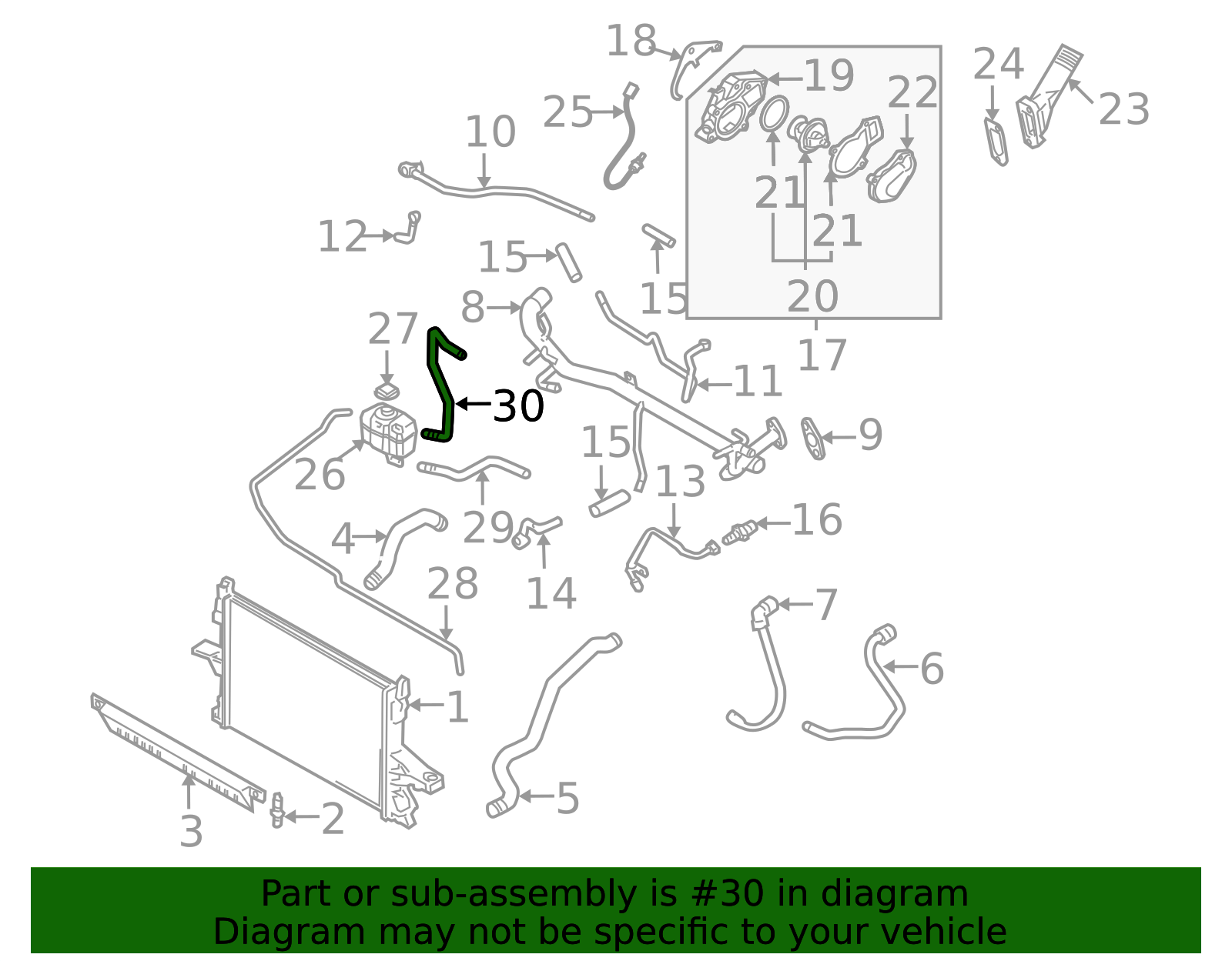 30680926 - High-Quality Engine Coolant Overflow Hose for 2003-2005 ...