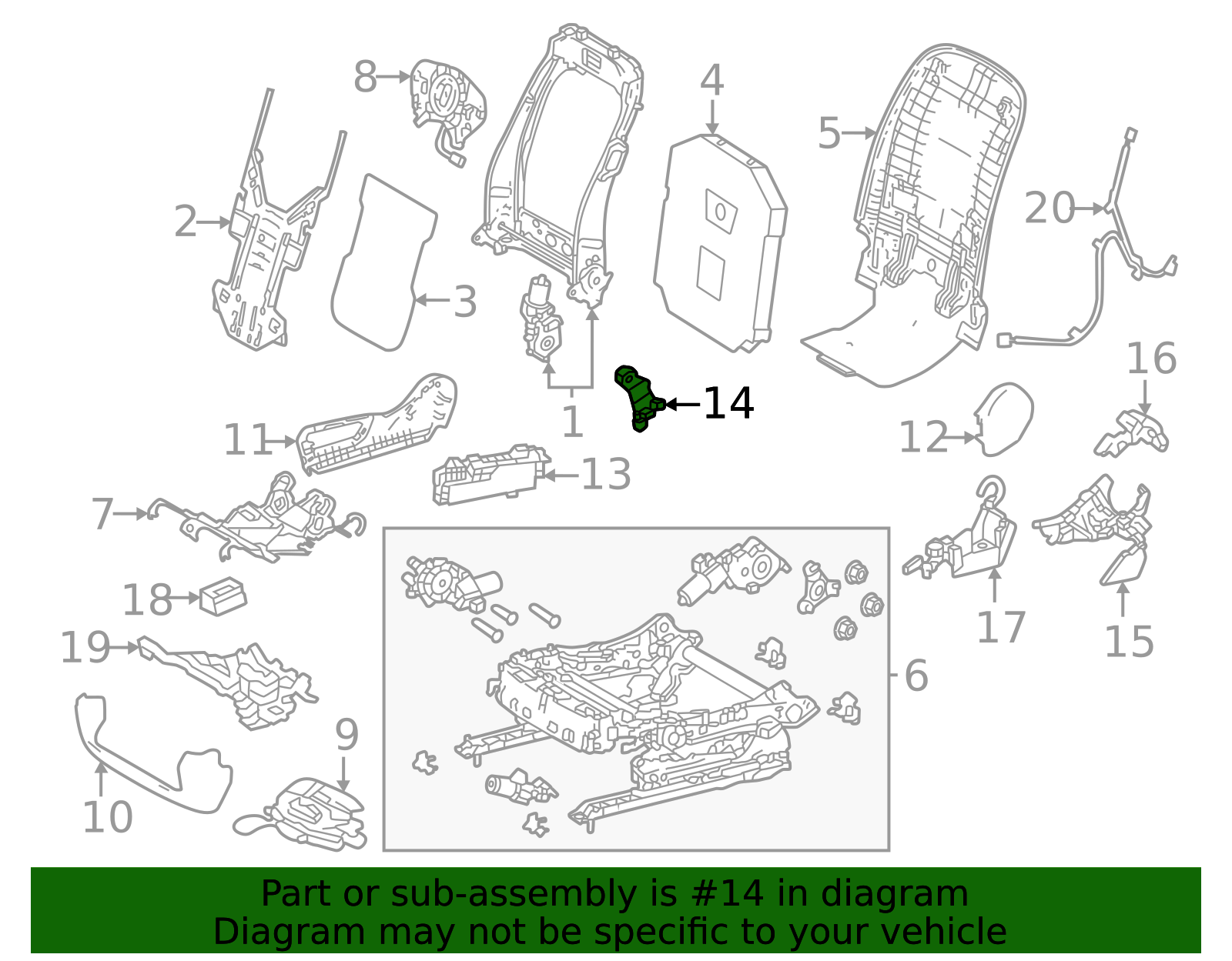 72713-F6010 - 2024 Lexus - Seat Switch Mount Bracket | My L Parts