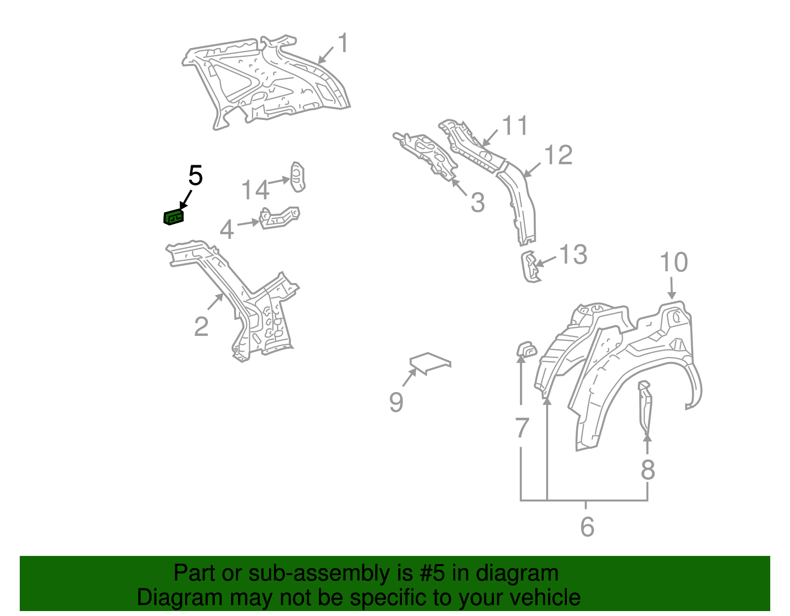 Lexus 2004-2009 Lexus Roof Panel Reinforcement Bracket 55137-0E020 ...