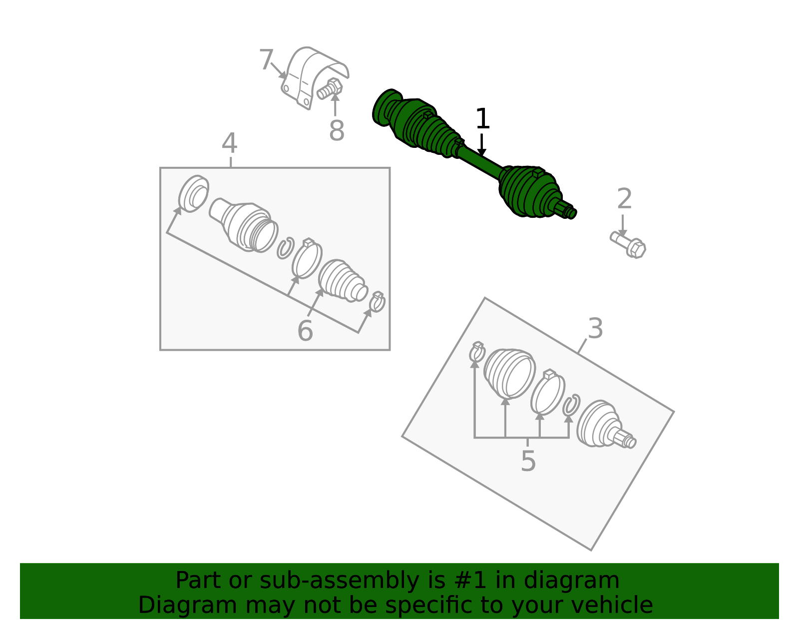 5N0-407-761-Q - Volkswagen Axle Assembly Performance Auto Parts