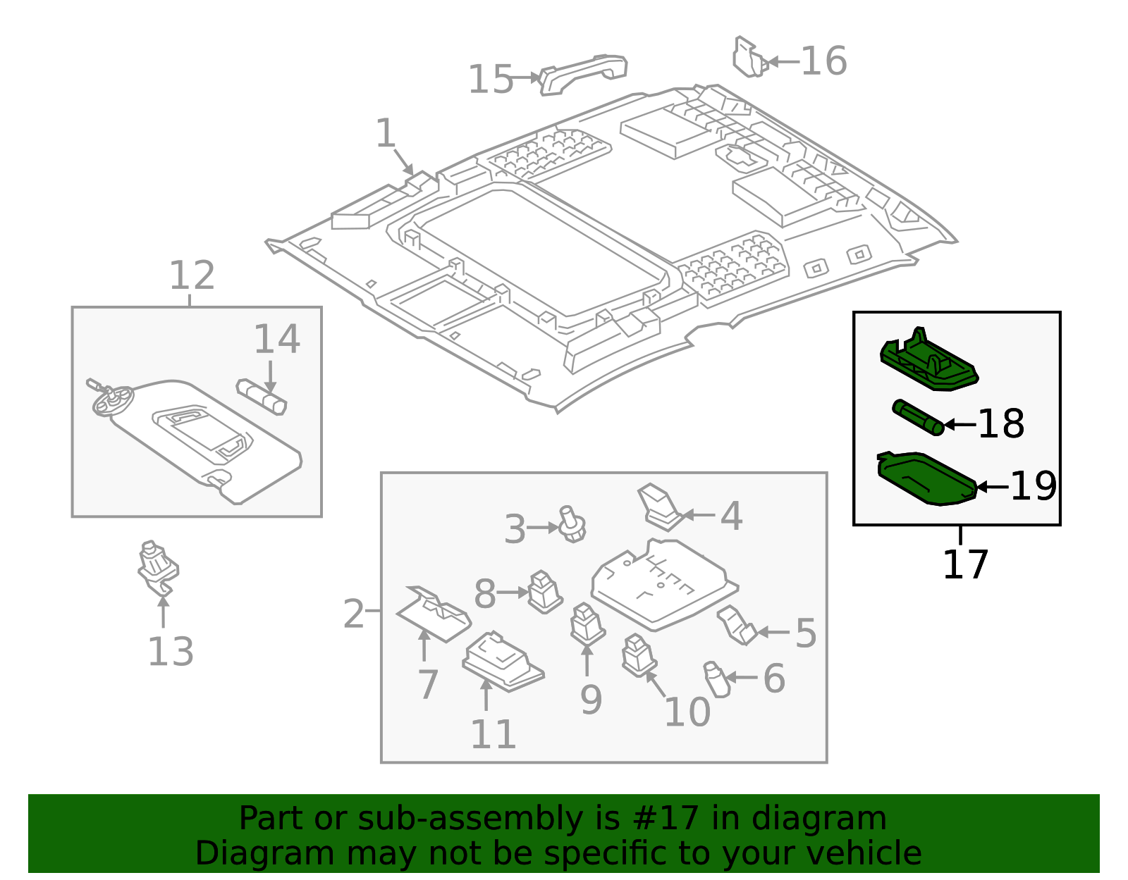 81240-12100-C1 - Dome Lamp Assembly 2021-2023 Toyota Tacoma | Bam ...