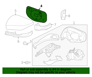 2020-2025 Subaru Mirror Glass 91039AN03A | Subaru Parts Store