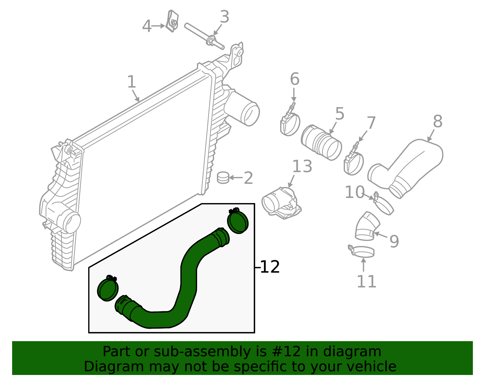 Genuine OEM Ford Part - Inter-Cooler Pipe 6C3Z-6C646-A | Genuine OEM ...