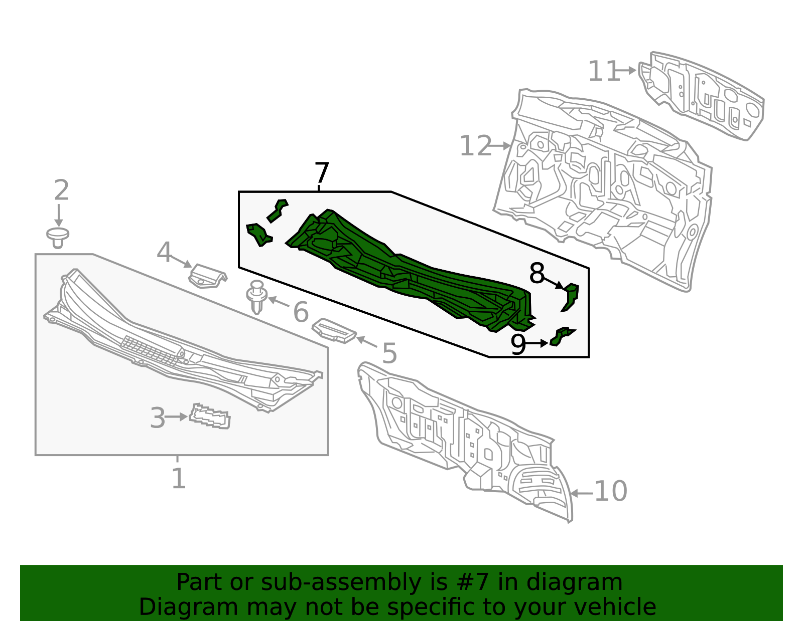 2011-2013 Honda Odyssey Cowl Panel 61100-TK8-A00ZZ | OEM Parts Online