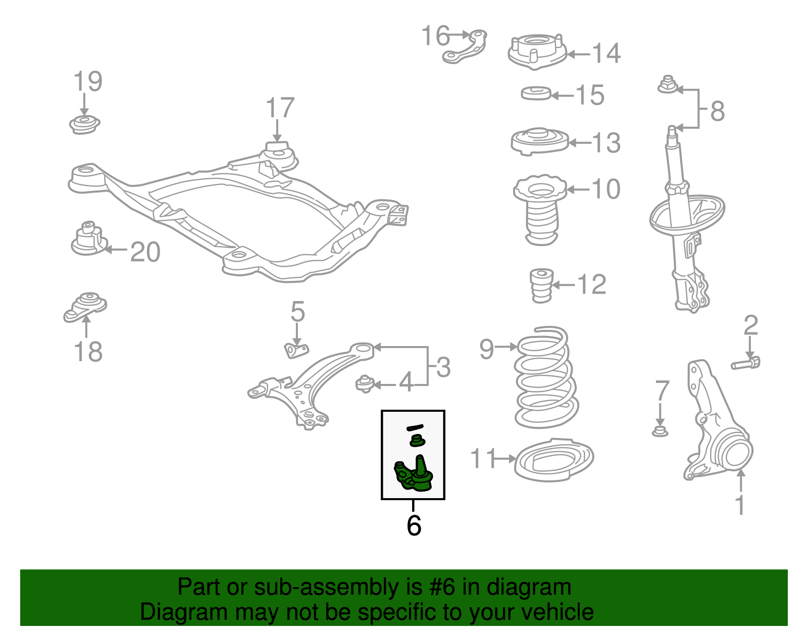 43330-39435 - Ball Joint - 1992-2001 Toyota | Nucar Toyota Parts