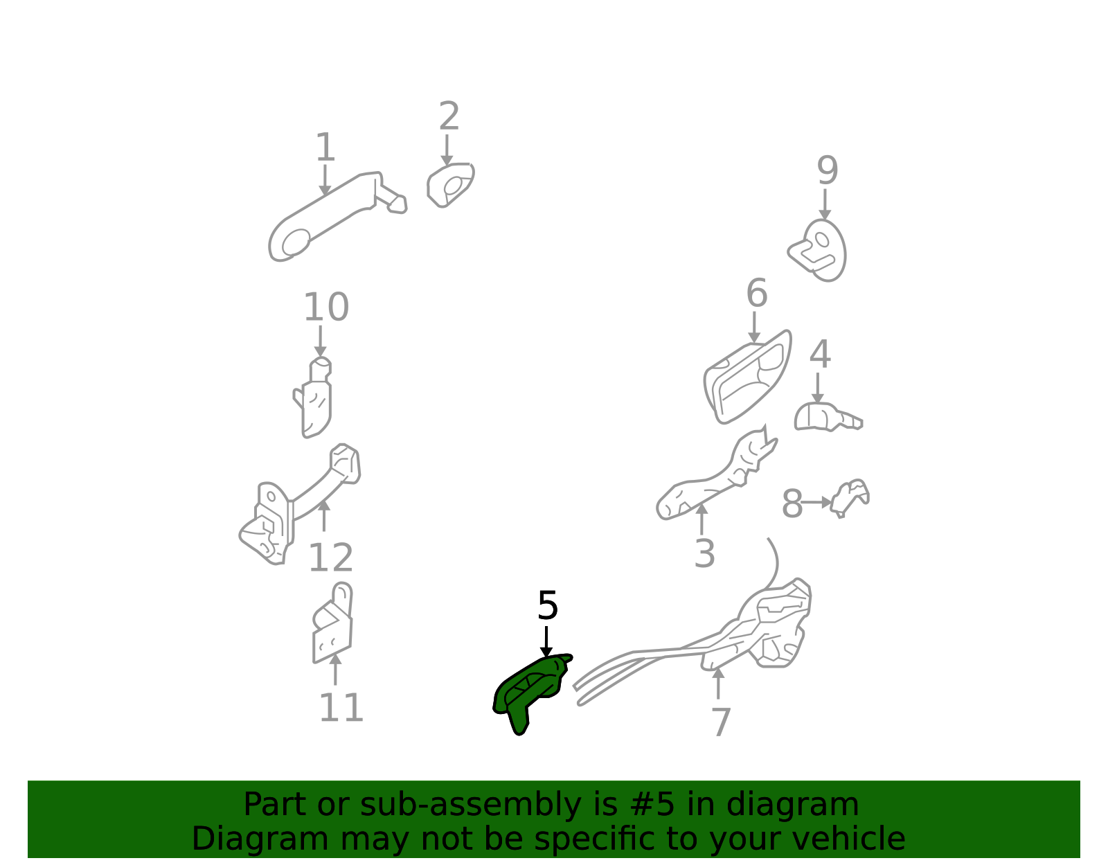 2007-2009 Hyundai Santa Fe Handle, Inside 83610-0W010-J4 | MotorMotor