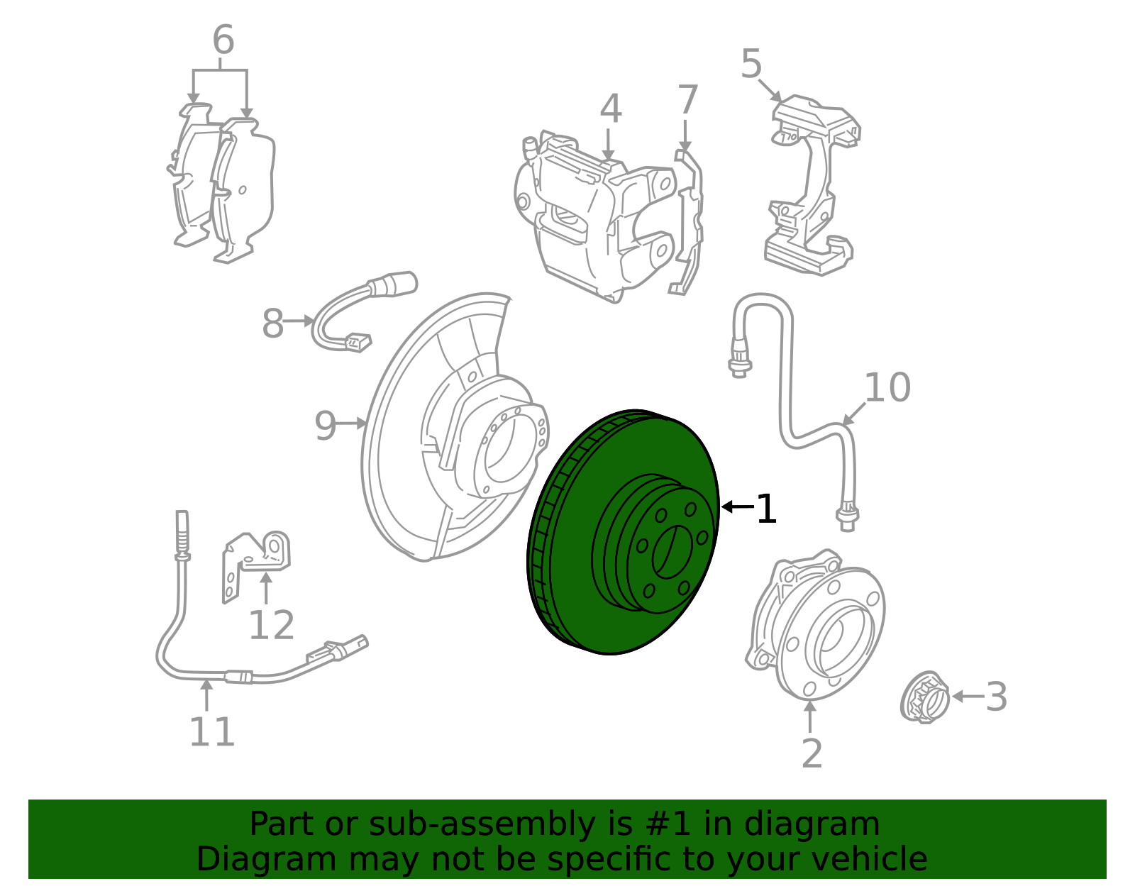 34116886477 - Front Brake Rotor (34-11-6-886-477) | BMW of South ...