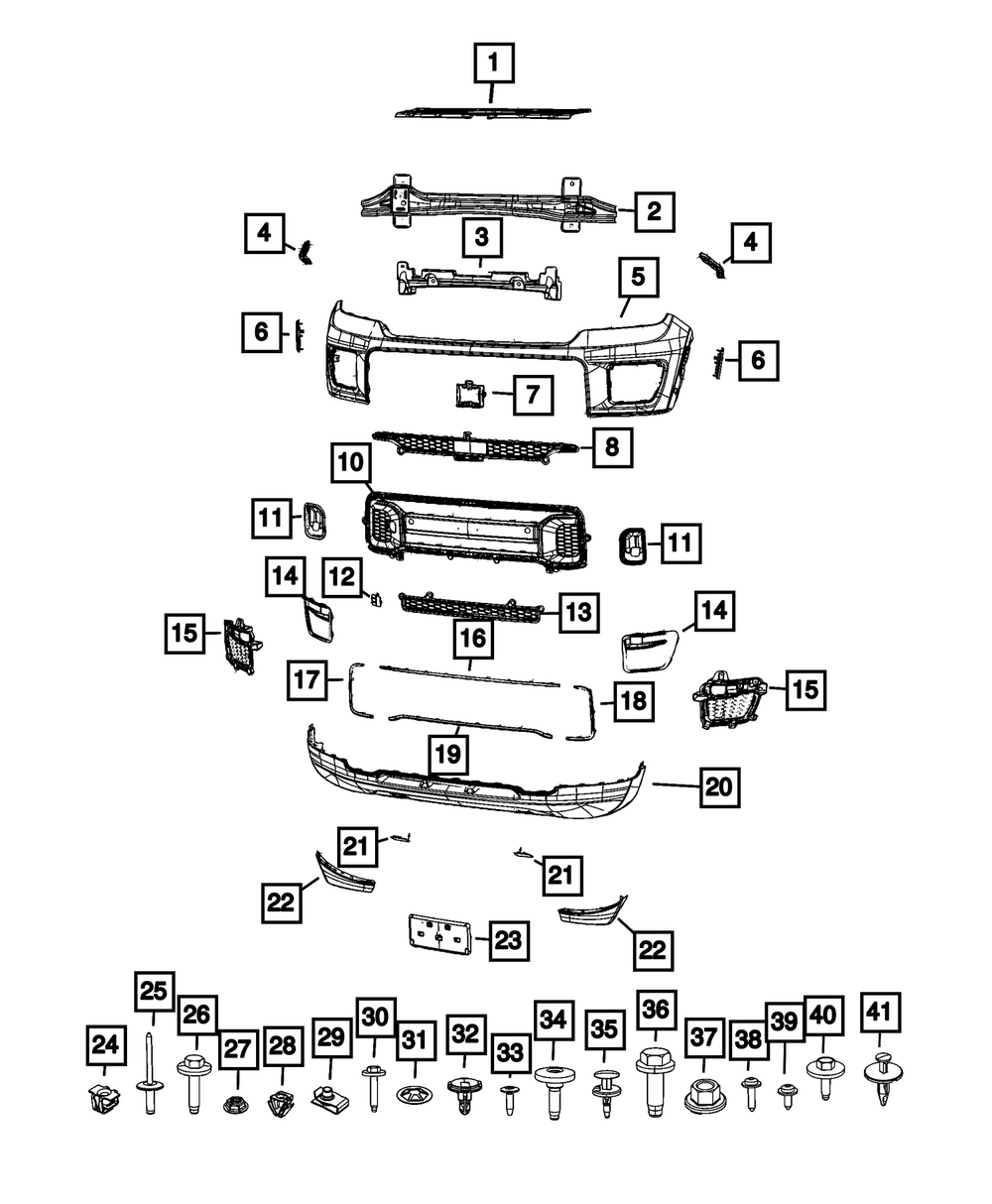 2022-2025 Jeep Grand Cherokee Bumper Cross-Member 68459375AB | Mopar eStore