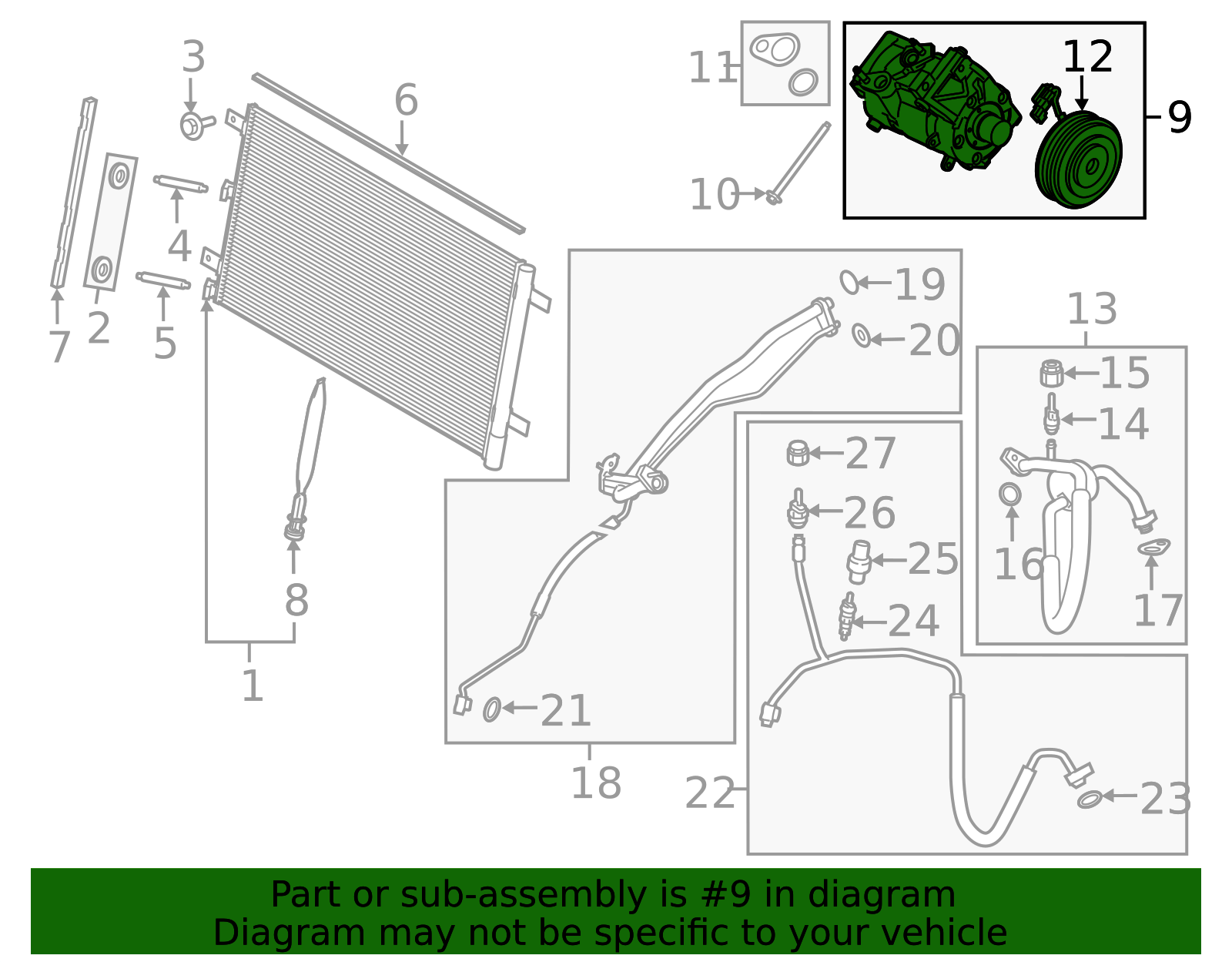 OEM Ford A/C Compressor For 2018-2020 Ford F-150 - Part No. JL3Z-19703 ...