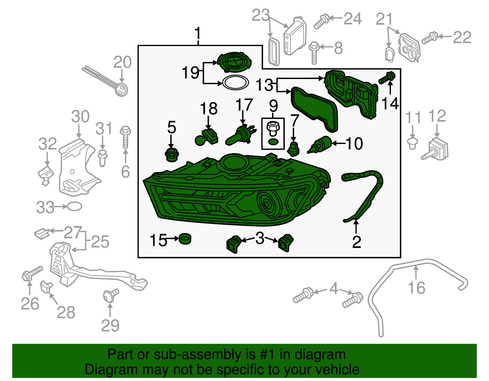 4M0-941-043-E - Composite Assembly 2017-2019 Audi Q7 | Audi OEM Parts