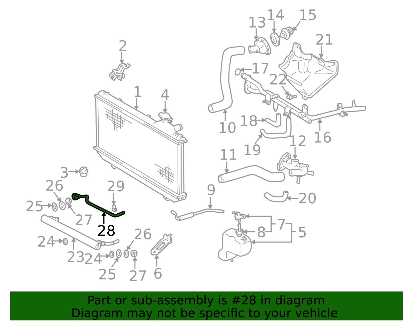 16495-7A121 - Automatic Transmission Oil Cooler Tube Brantford Toyota Parts