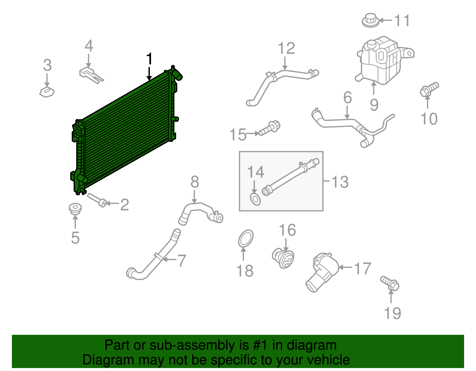 Genuine OEM Ford Part - Radiator DA8Z-8005-C | Genuine OEM Ford Parts ...