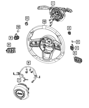 68531086AA - Steering Wheel Wiring 2021-2025 Jeep Wrangler | The ...