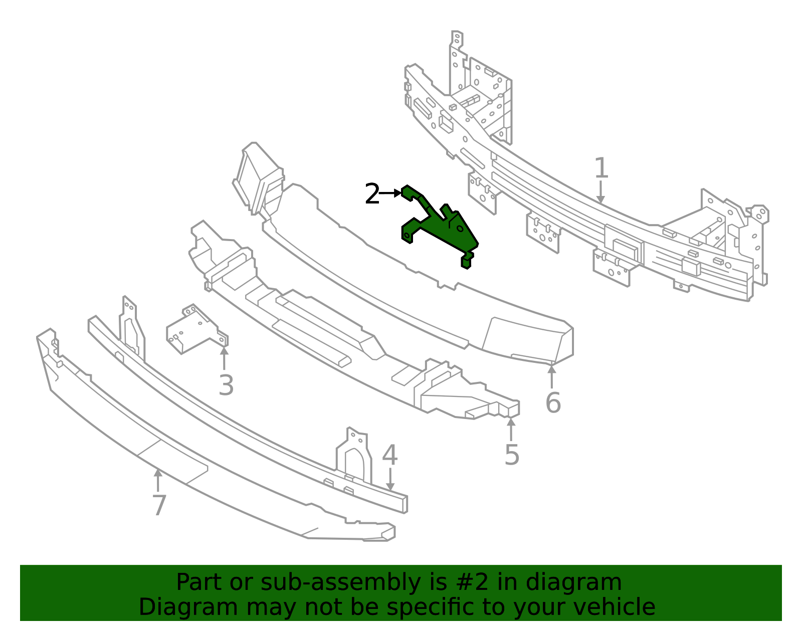 2023-2025 Nissan ARIYA Bumper Impact Bar Bracket 62551-5MP0A | QuirkParts