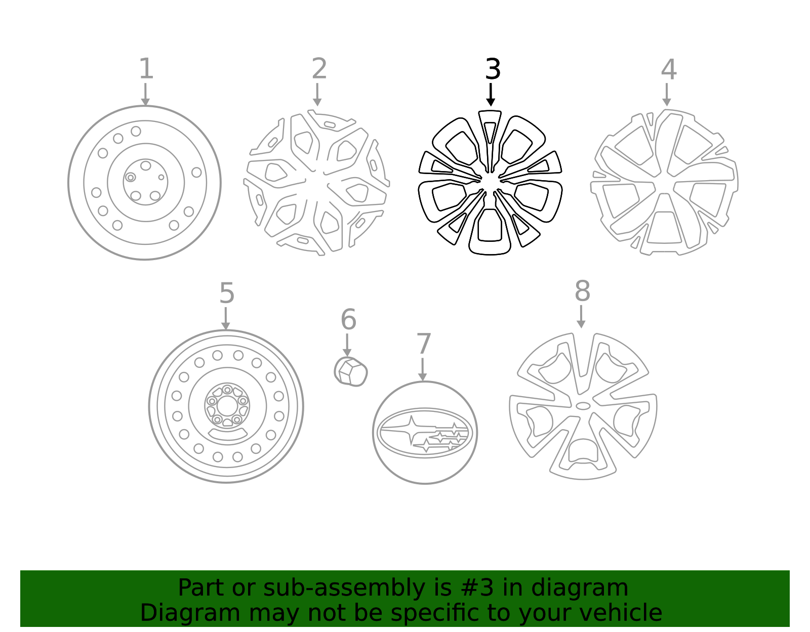 2019-2024 Subaru Forester Wheel, Alloy 18 Limited 28111SJ040 ...