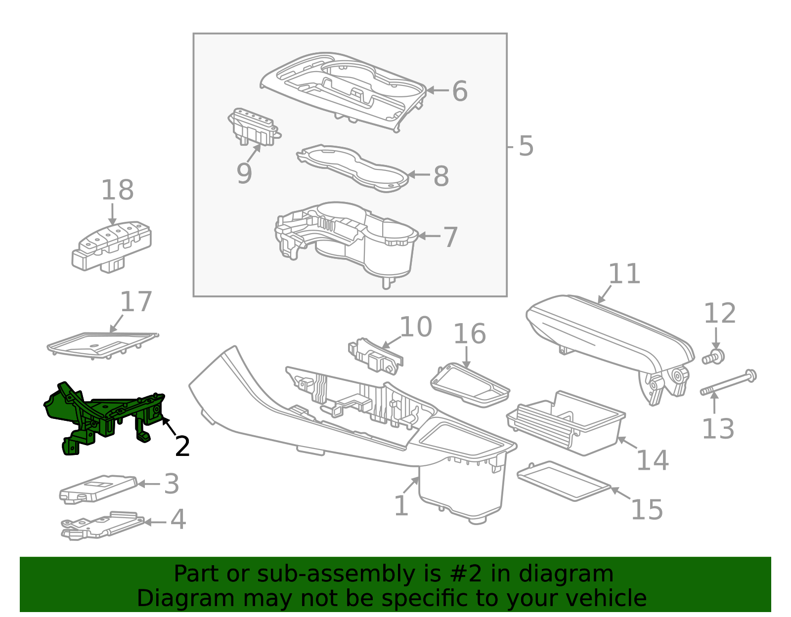 2020-2025 Buick Encore GX Accessory Tray 42733387 | Courtesy Parts