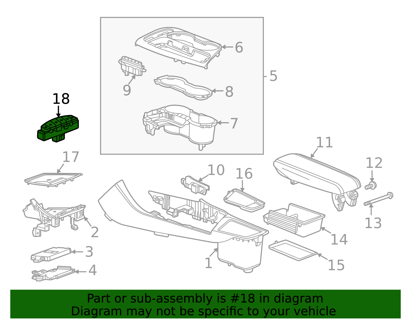 2020-2023 Buick Encore GX Control Switch Assembly 42568937 | Courtesy Parts