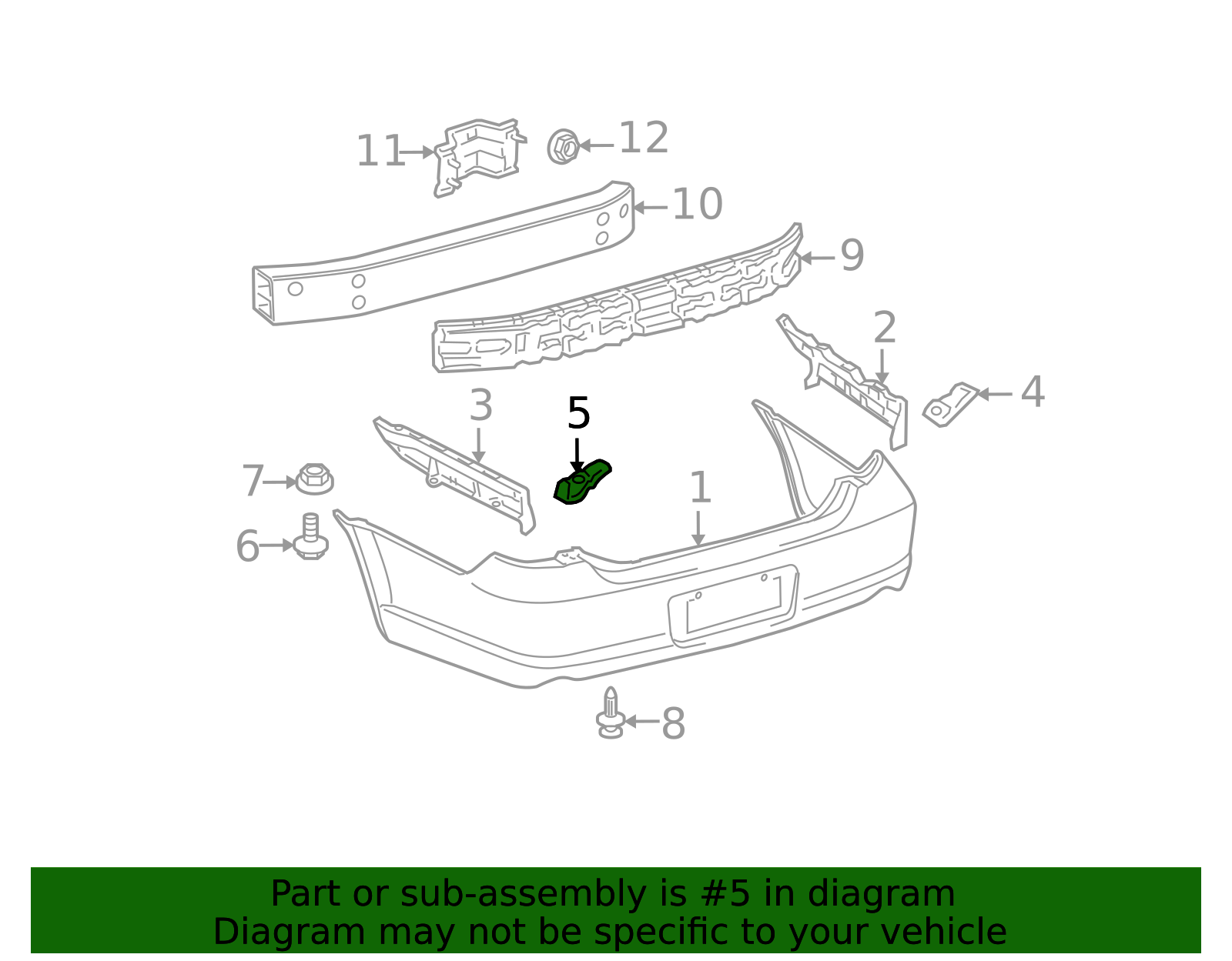 2005-2012 Toyota Avalon 2005-2012 Toyota Avalon - Bumper Cover Support ...