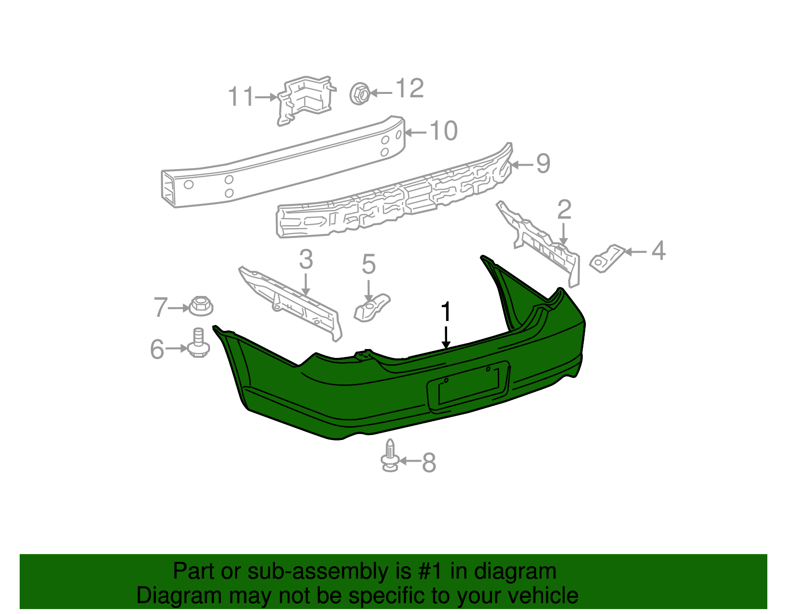 2005-2010 Toyota Avalon Cover Rear Bumper 52159-AC904 | Elmhurst Toyota ...