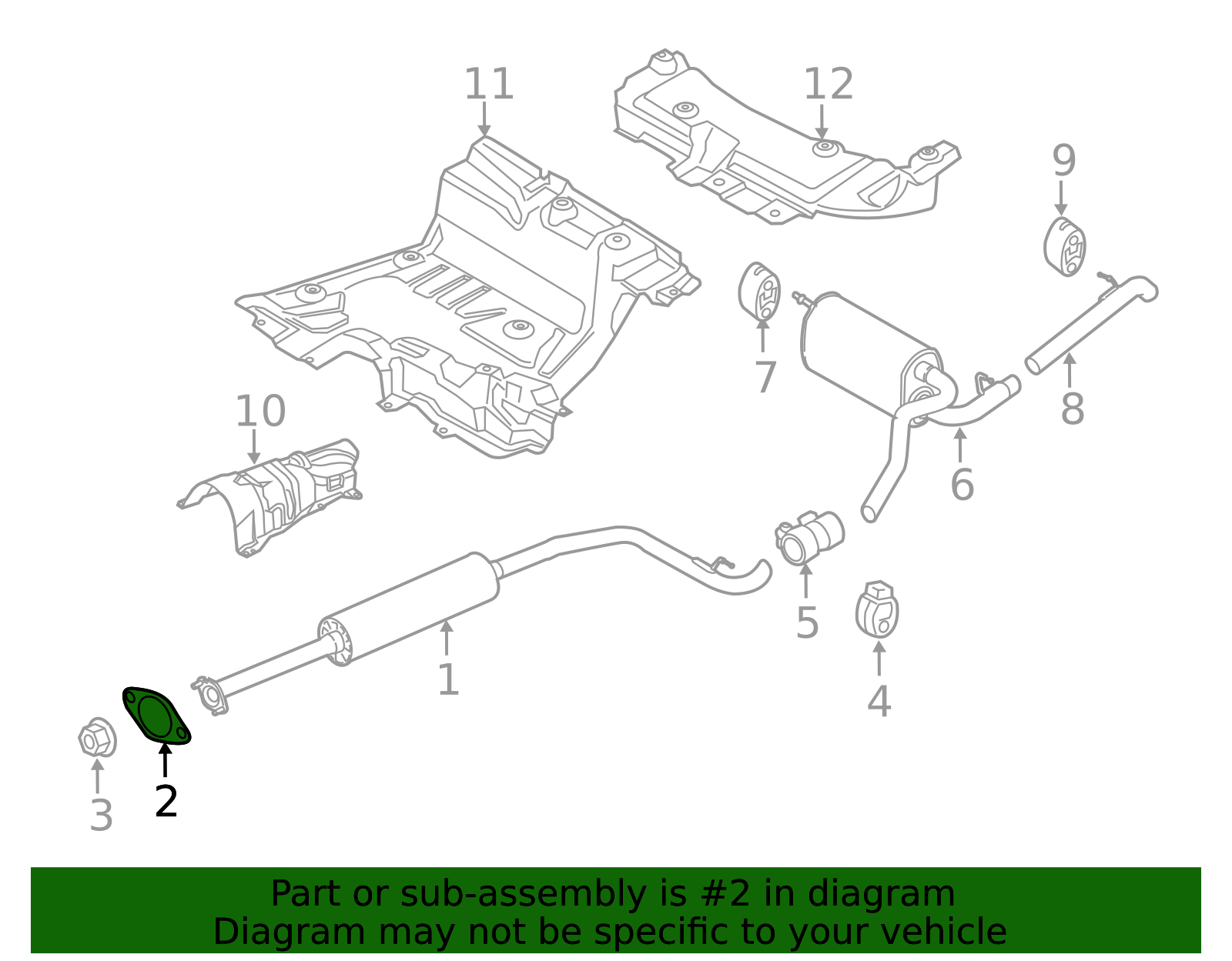 CV6Z-9450-C - Front Muffler Gasket - 2013-2021 Ford | Eastgate Ford Parts