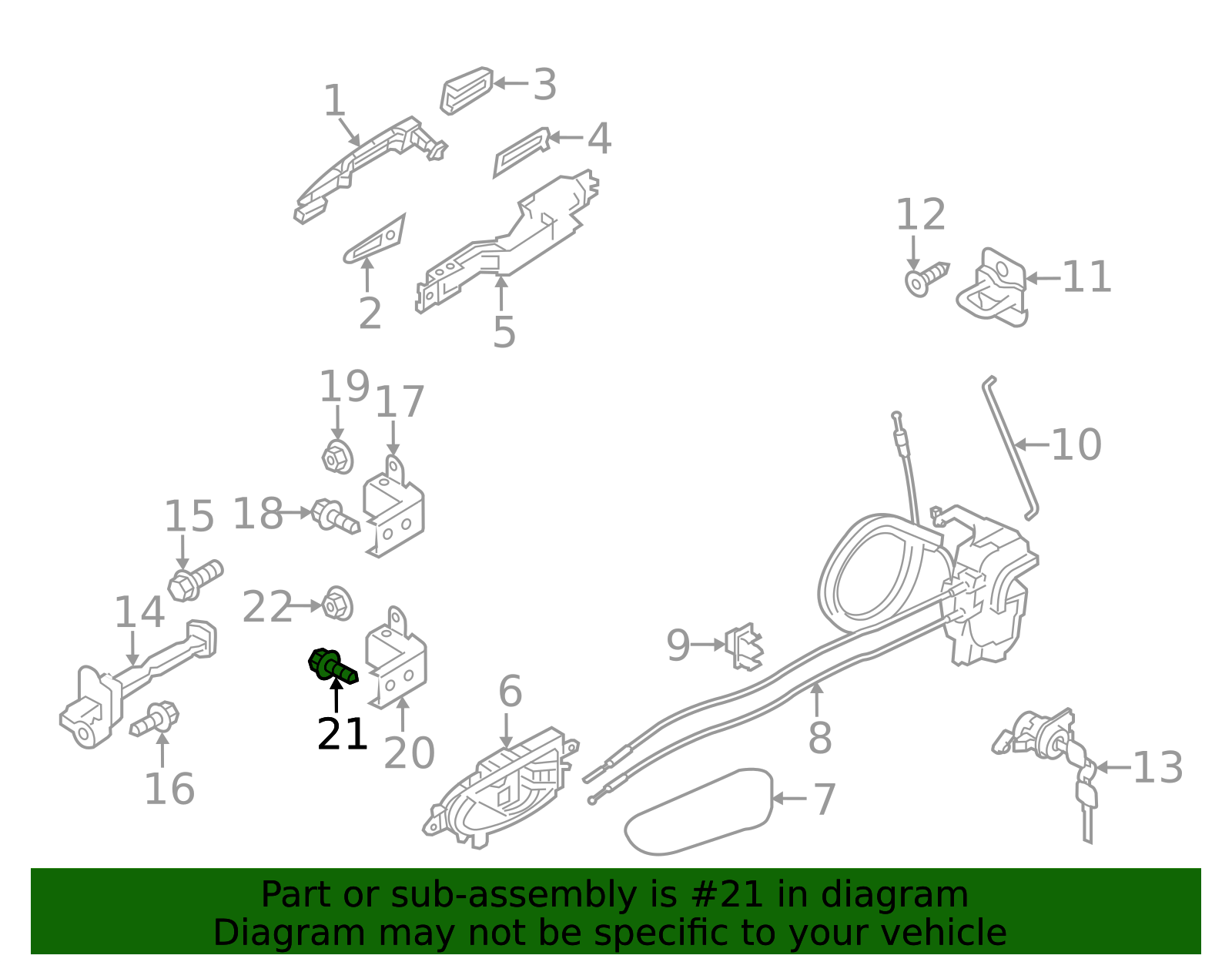 2007-2025 Nissan B0LT Bolt Door Hinge Closing Plate F Closing Plate ...