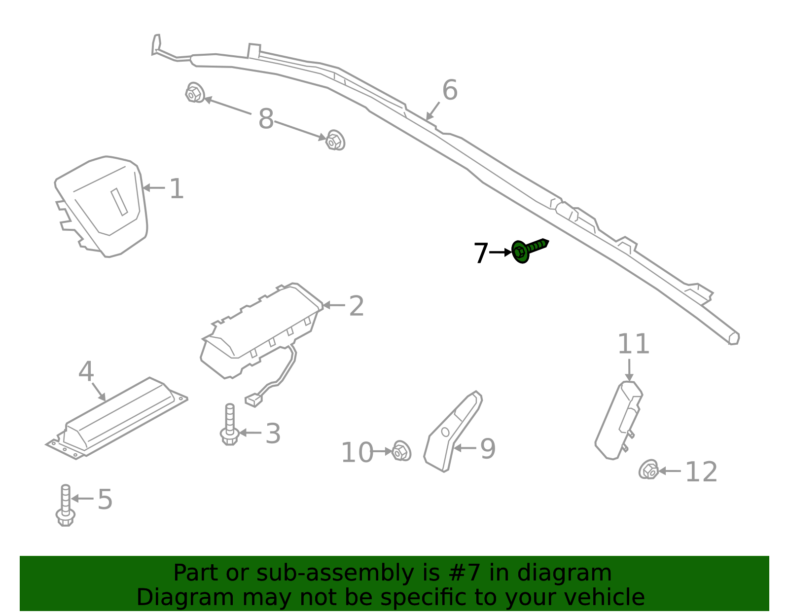 OEM Ford Headlamp Assembly Lower Bolt Part# W711158-S439 Fits FHM Parts