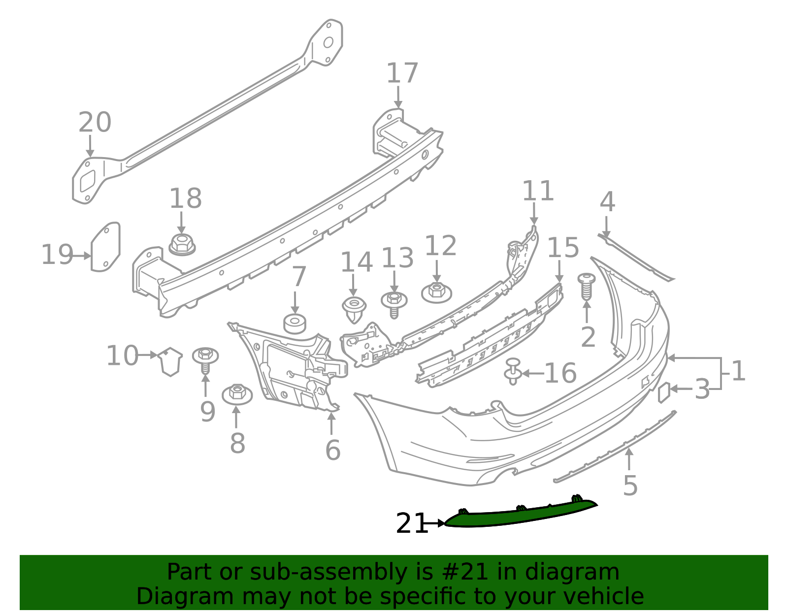 63147388766 - 2017-2020 BMW Reflector (63-14-7-388-766) | BMW of South ...
