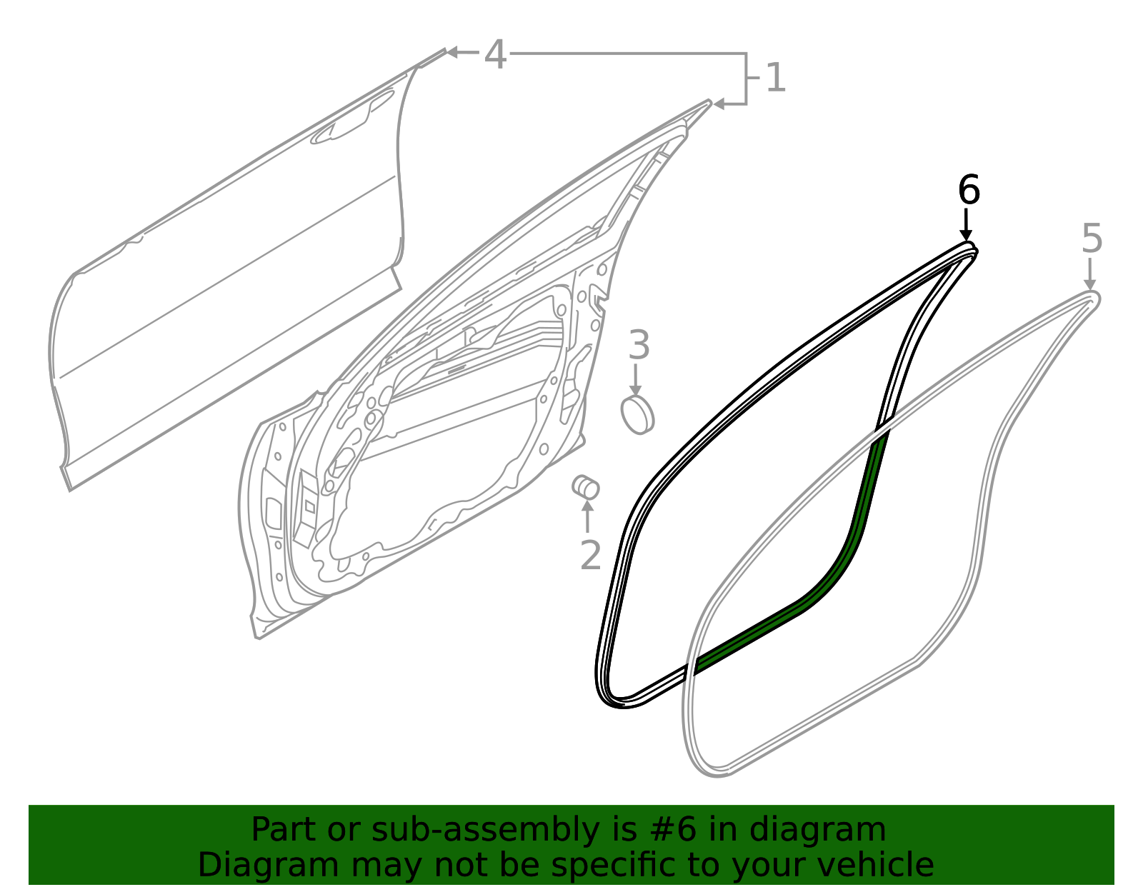 2018-2023 Kia Stinger Weather-Strip On Body 82110-J5000 | OEM Parts Online