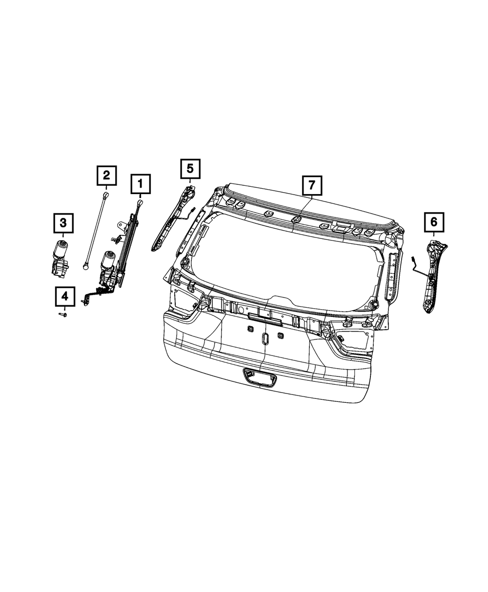 68250076AF - Power Lift-Gate Motor And Gear The Official Mopar eStore
