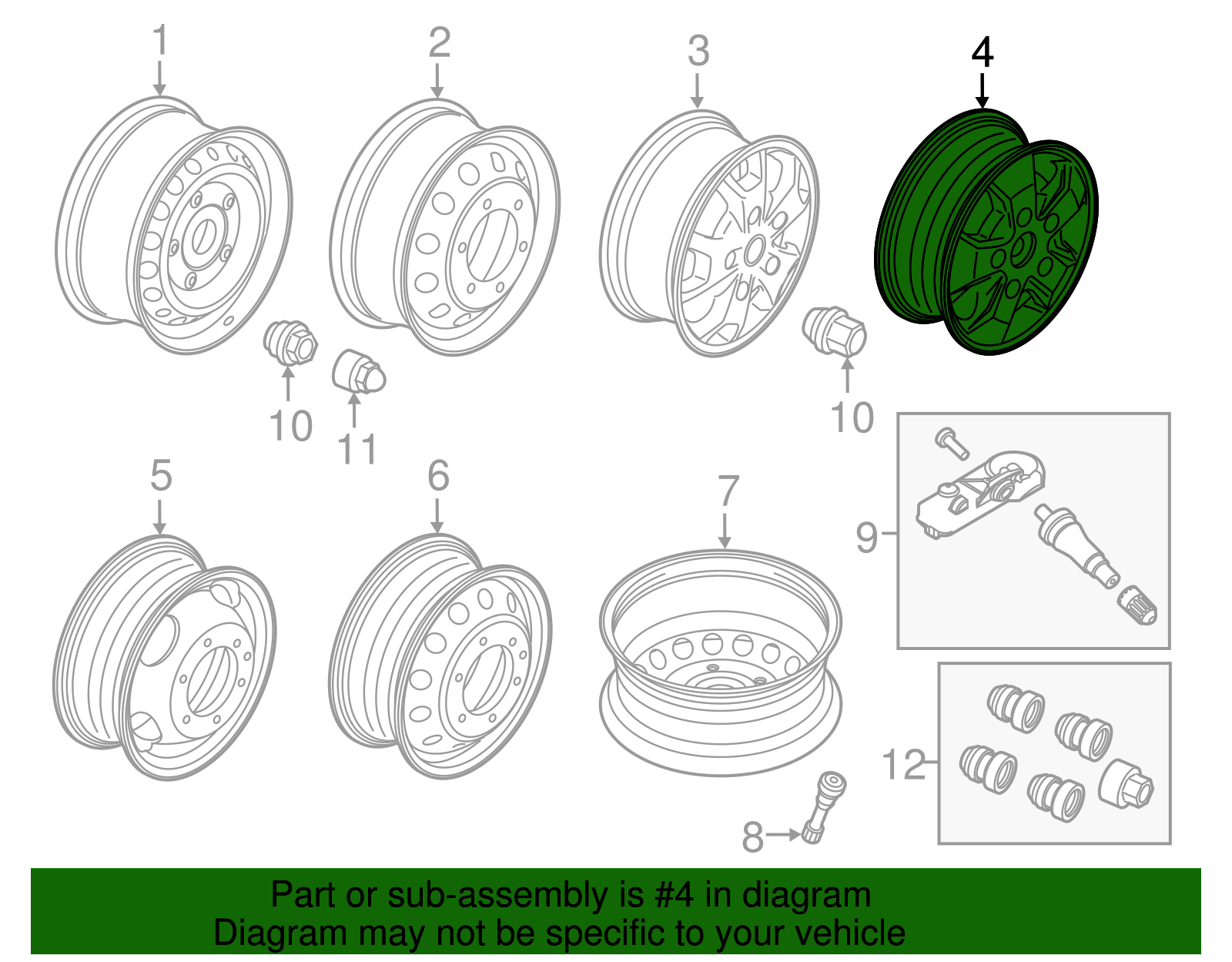 2018-2019 Ford | Wheel, Alloy | JK4Z-1007-A | Walls' Ford Parts