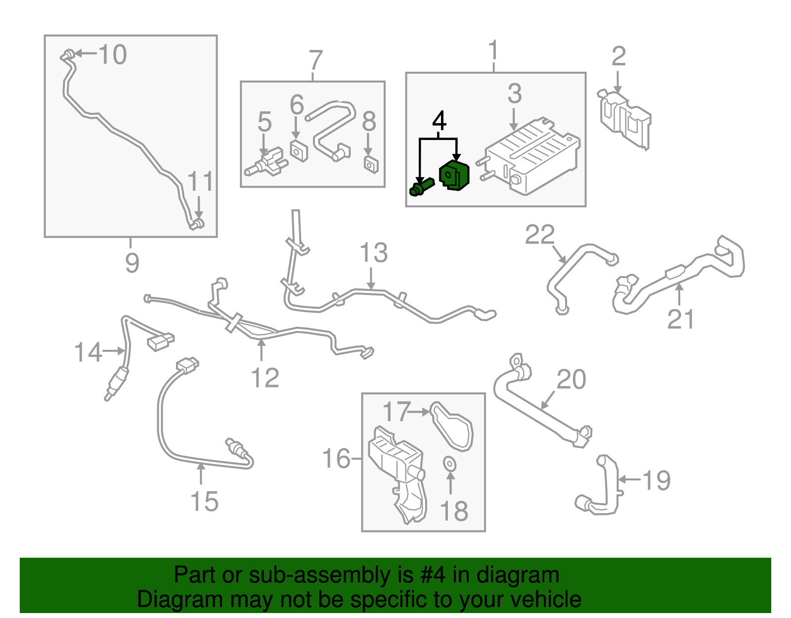GV6Z-9D289-E - Vapor Canister Purge Solenoid 2017-2019 Ford Escape ...