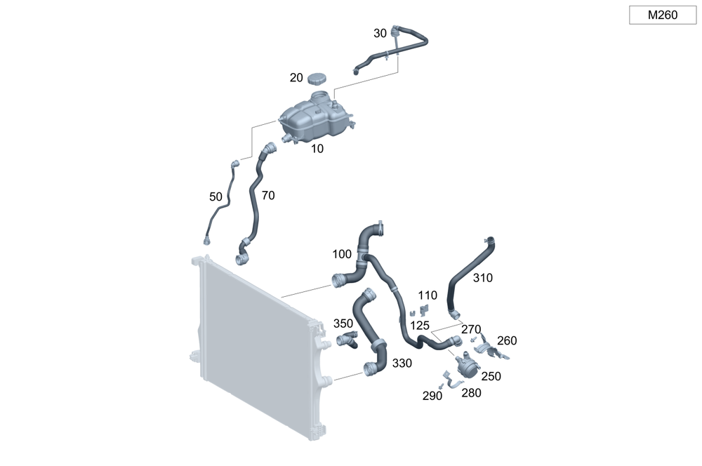 1954-2026 Mercedes-Benz Coolant Line 247-501-06-58-64 | MB OEM Parts
