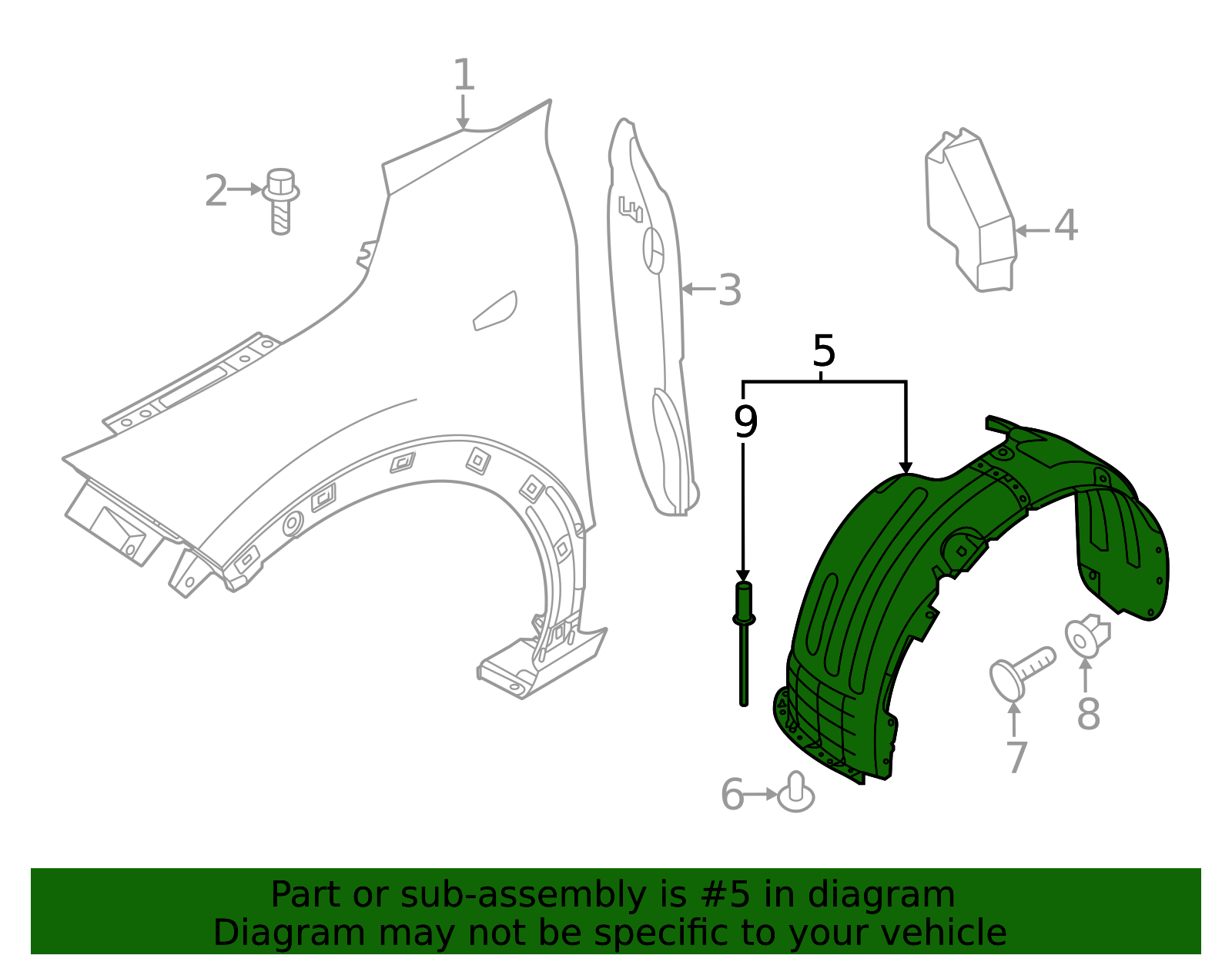86811-AO000 - Kia Fender Liner 2023-2025 Kia | Performance Auto Parts