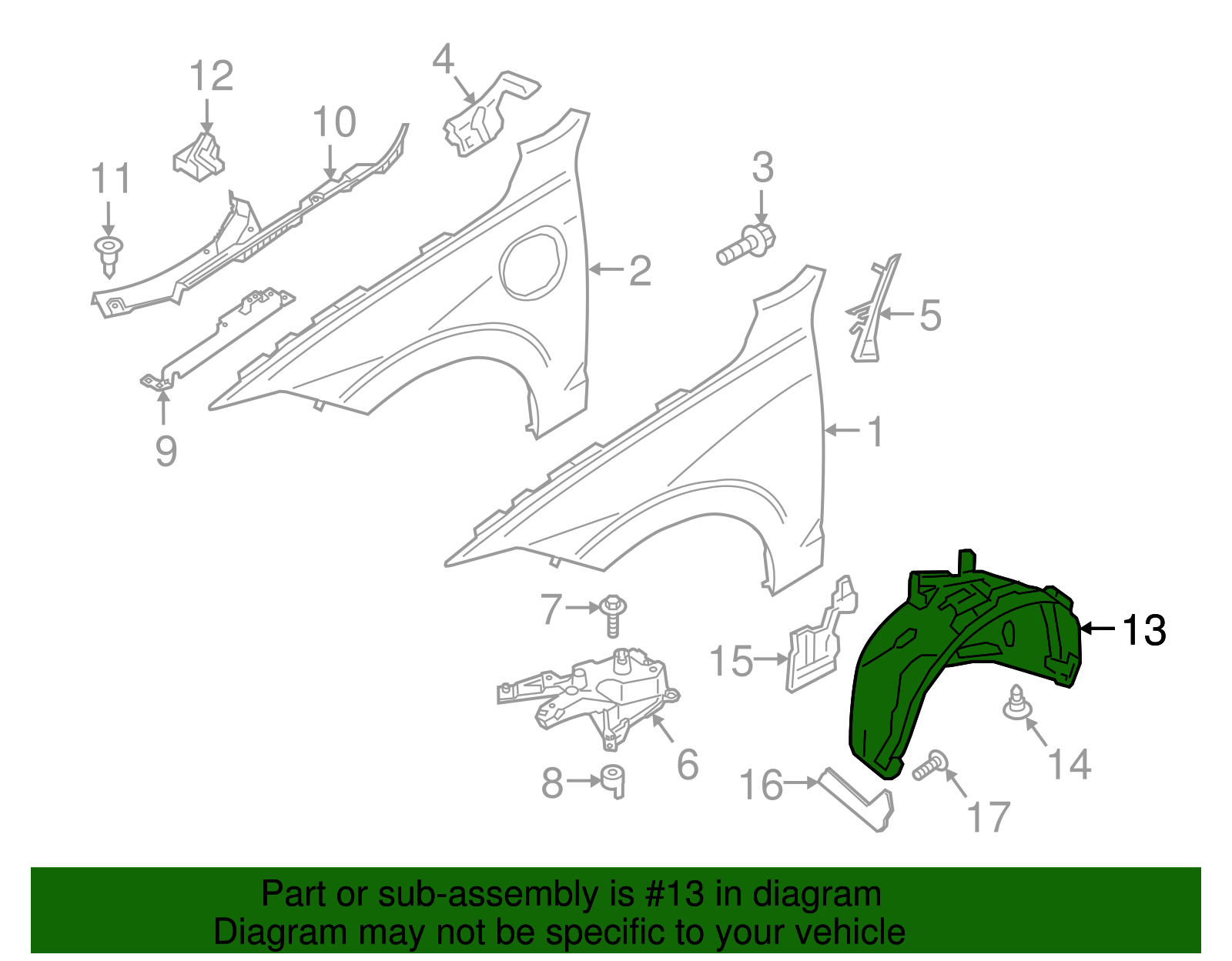 Genuine Fender Liner for 2018-2025 Volvo XC60 | Part# 32372422 | Over ...