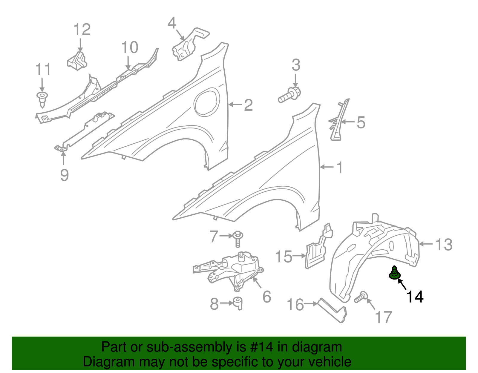 1991-2025 Volvo Fender Liner Clip 3541113 | TascaParts.com