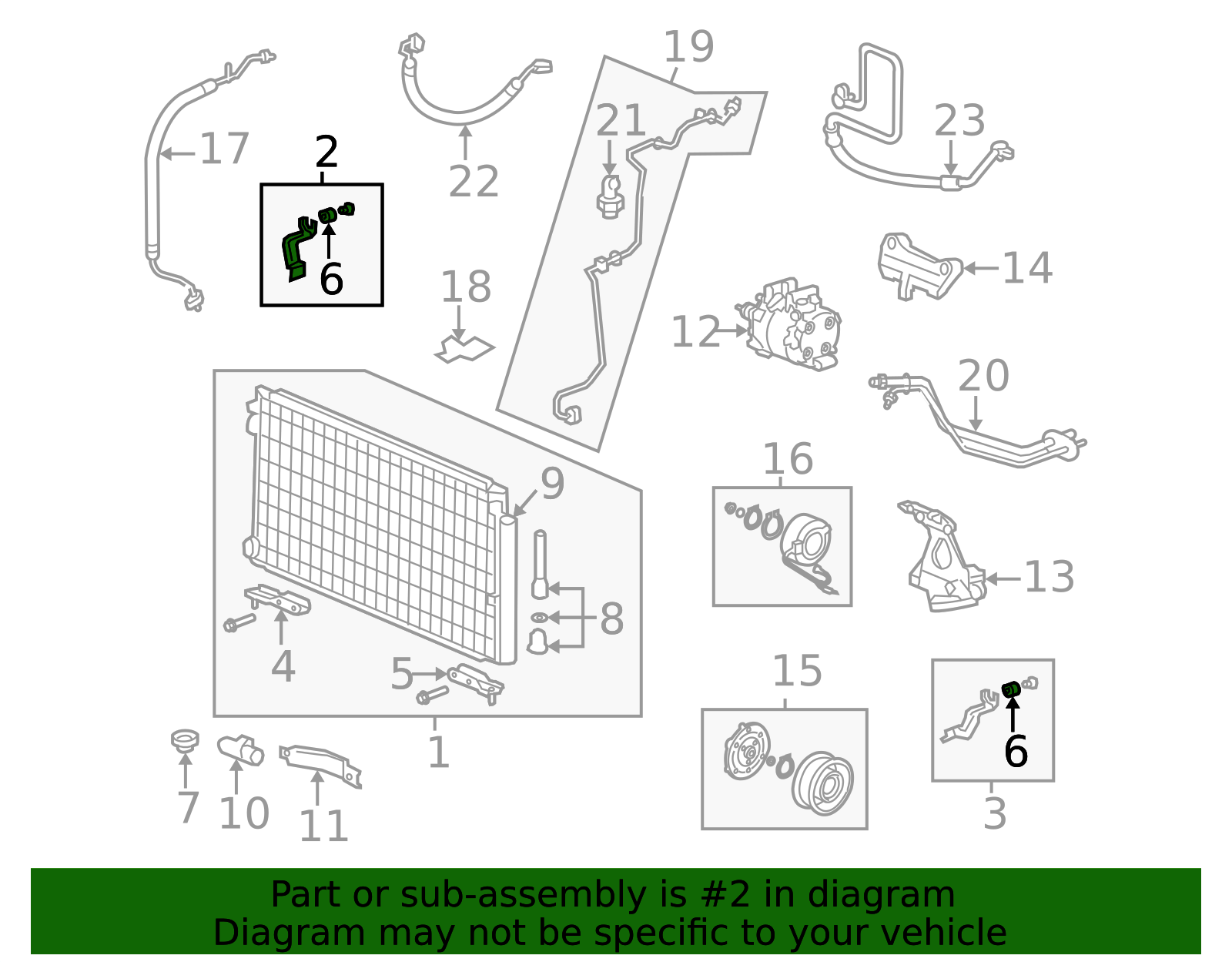 80115-SNA-A00 - Condenser Upper Bracket 2006-2011 Honda Civic | Honda ...