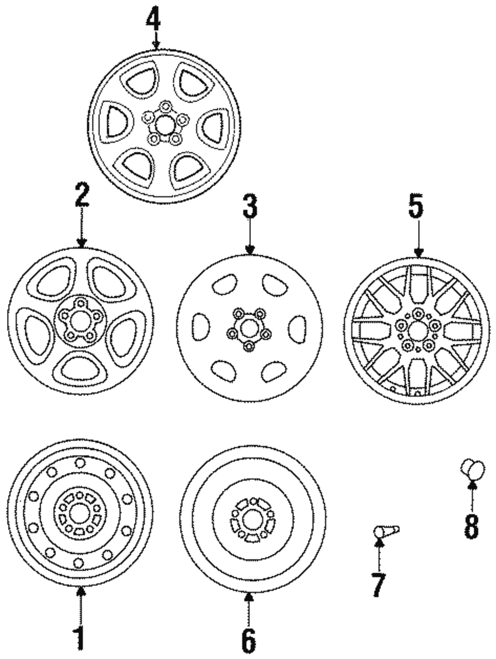 1995-1999 Subaru Legacy 1995-1999 Subaru Legacy - Wheel, Steel ...