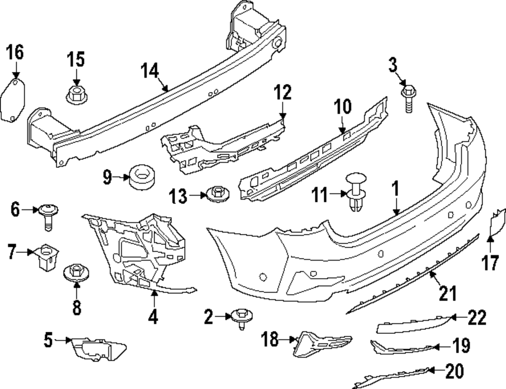 51127933155 - 2019-2022 BMW Outer Support Bracket (51-12-7-933-155 ...