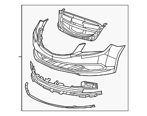 90904905 - GM Front Upper Bumper Cover 2014-2016 Buick LaCrosse ...