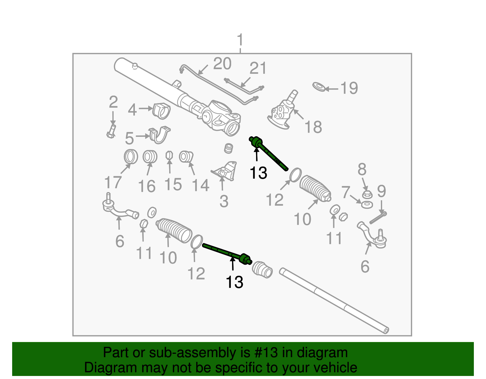Genuine Inner Tie Rod for 2009-2014 Hyundai Genesis | Part# 57724-3M000 ...