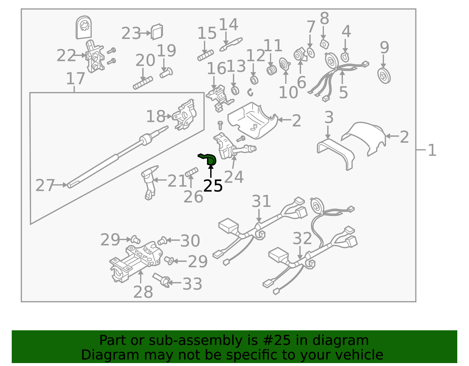 26069514 - Steering Column Tilt Release Lever 1999-2025 GM | Londoff ...