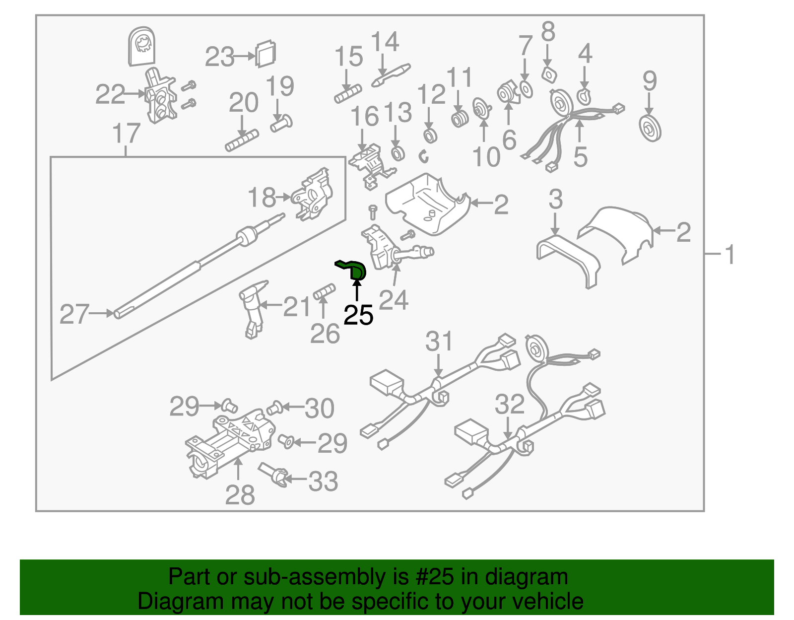 1999-2025 GM Steering Column Tilt Release Lever 26069514 | Shop Matick ...