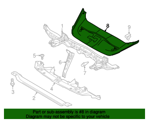 2015-2018 Porsche Cayenne Radiator Support Access Cover 958-556-806-20 ...