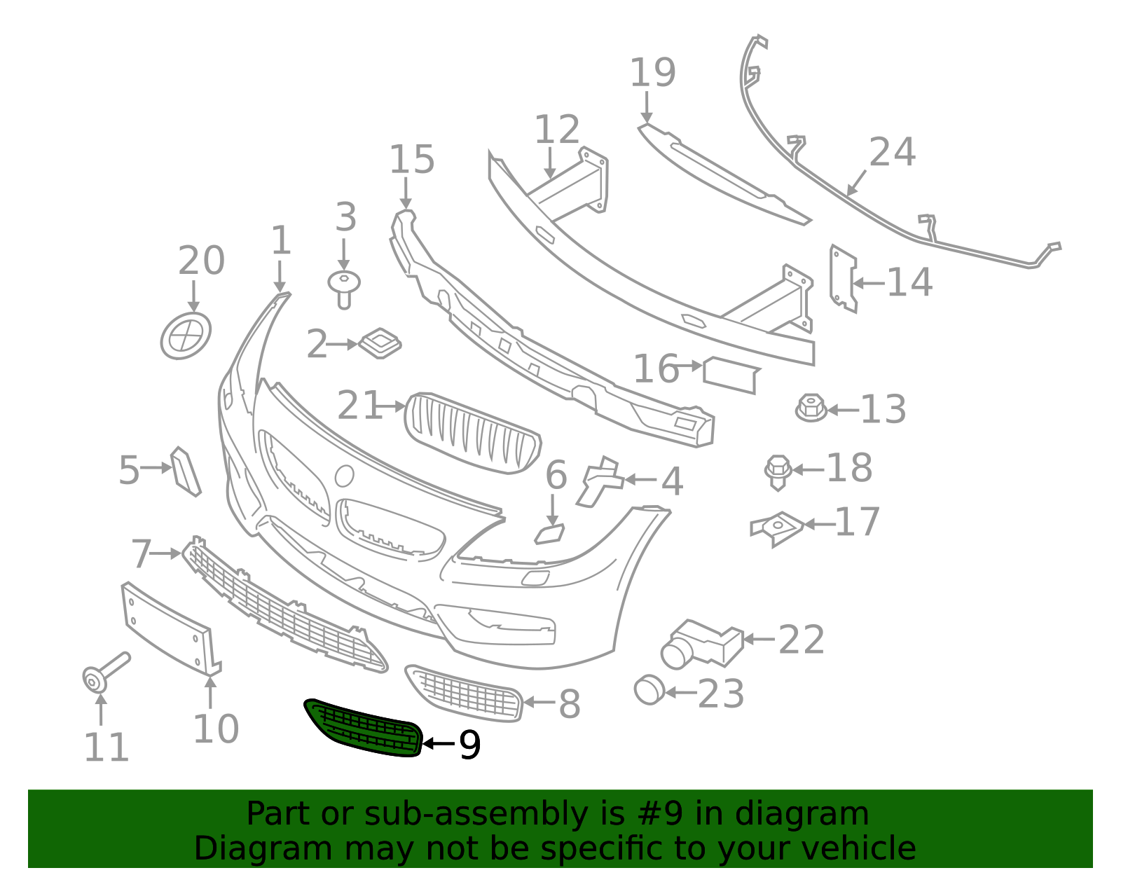 Front Grille Replacement - OEM Exterior Styling for BMW | AutoNation Parts