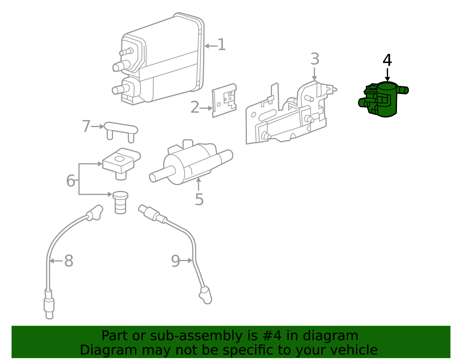 2017-2019 GM Vapor Canister Vent Solenoid 84148813 | Courtesy Parts