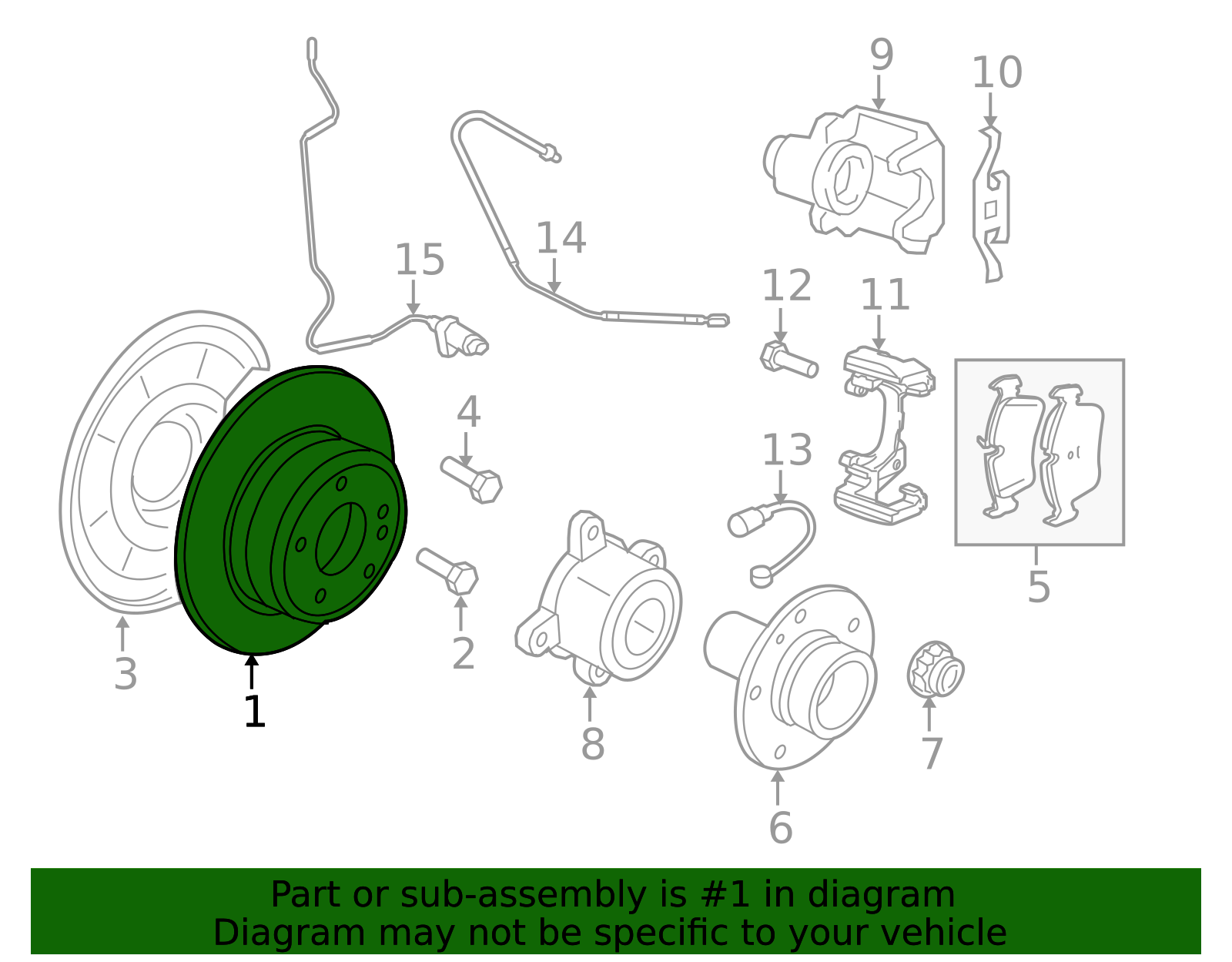 34212284903 - 2015-2019 BMW Rear Brake Rotor (34-21-2-284-903) | BMW of ...