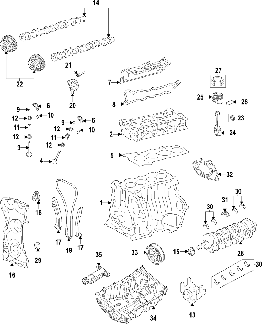 2023-2025 Ford | Engine Timing Chain Tensioner | P2GZ-6K255-A | Walls ...