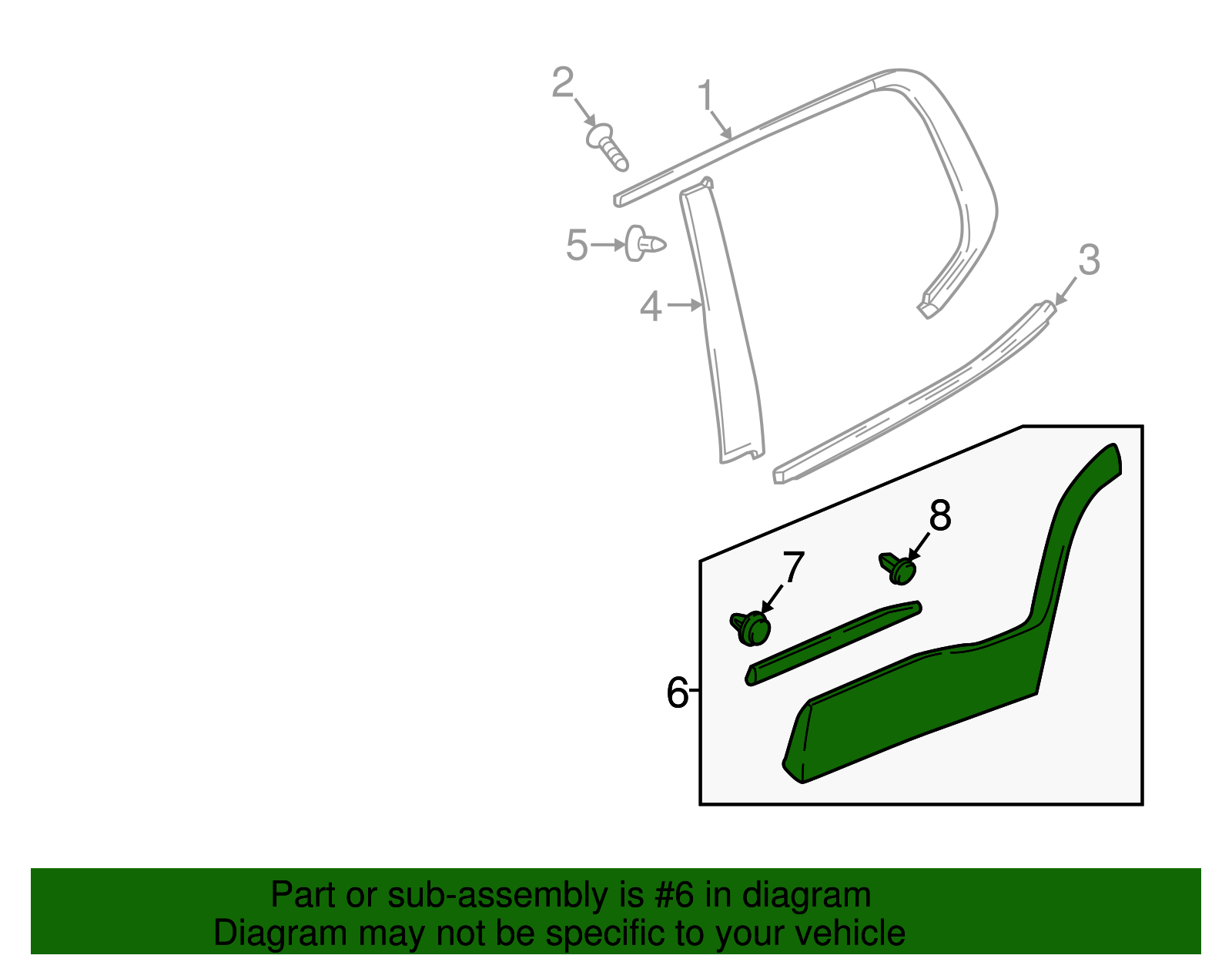 2017-2023 GMC Acadia Molding 85617230 | Capital Chevy Parts