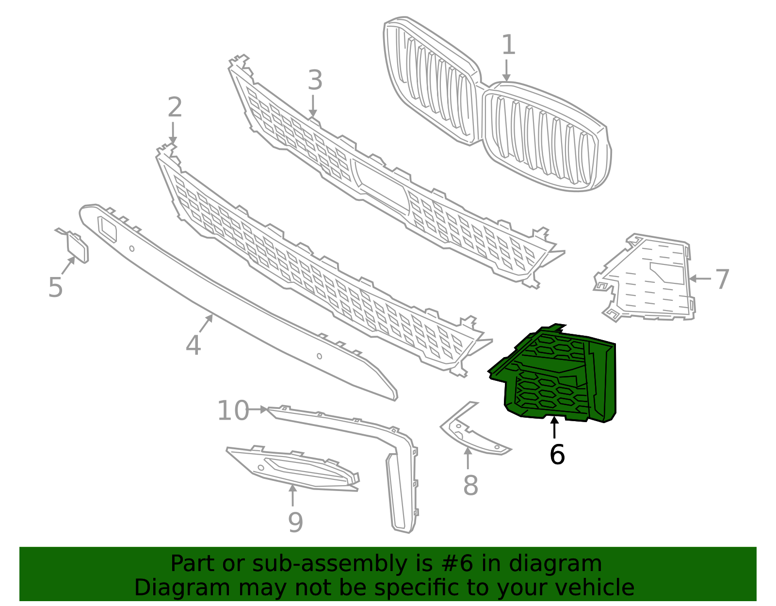 51118069890 - 2019-2022 BMW X7 Outer Grille (51-11-8-069-890) | BMW of ...
