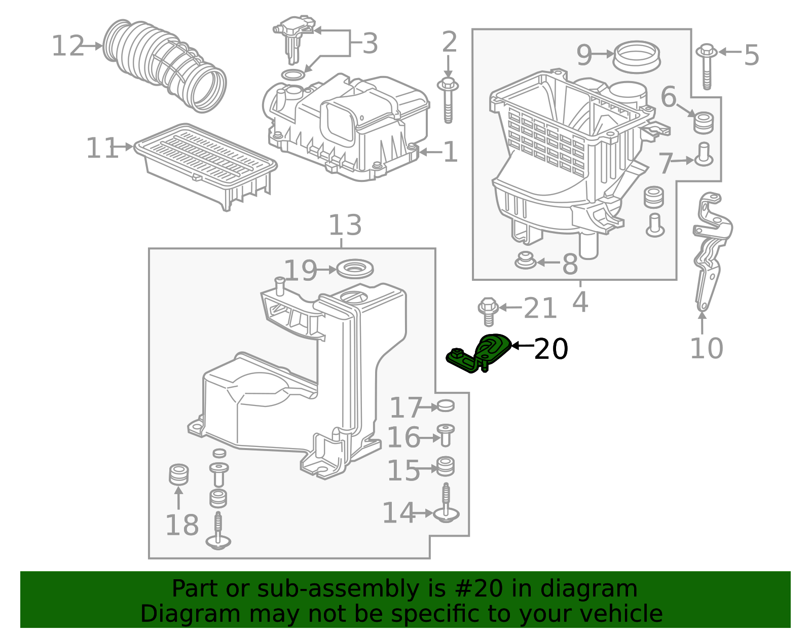17262-5AA-A00 - Bracket 2016-2021 Honda Civic | Honda Parts Online
